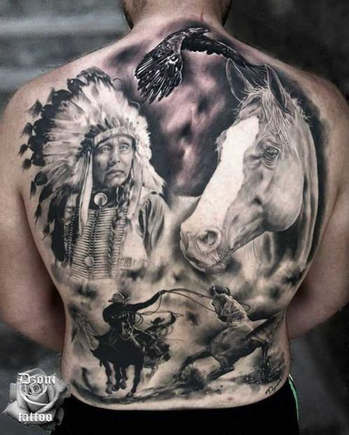 Wunderbar Indianer Tattoo Mann Ebenbild